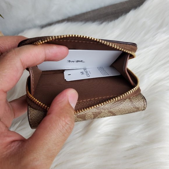 Coach | Bags | Coach Small Trifold Wallet In Signature Canvas | Poshmark